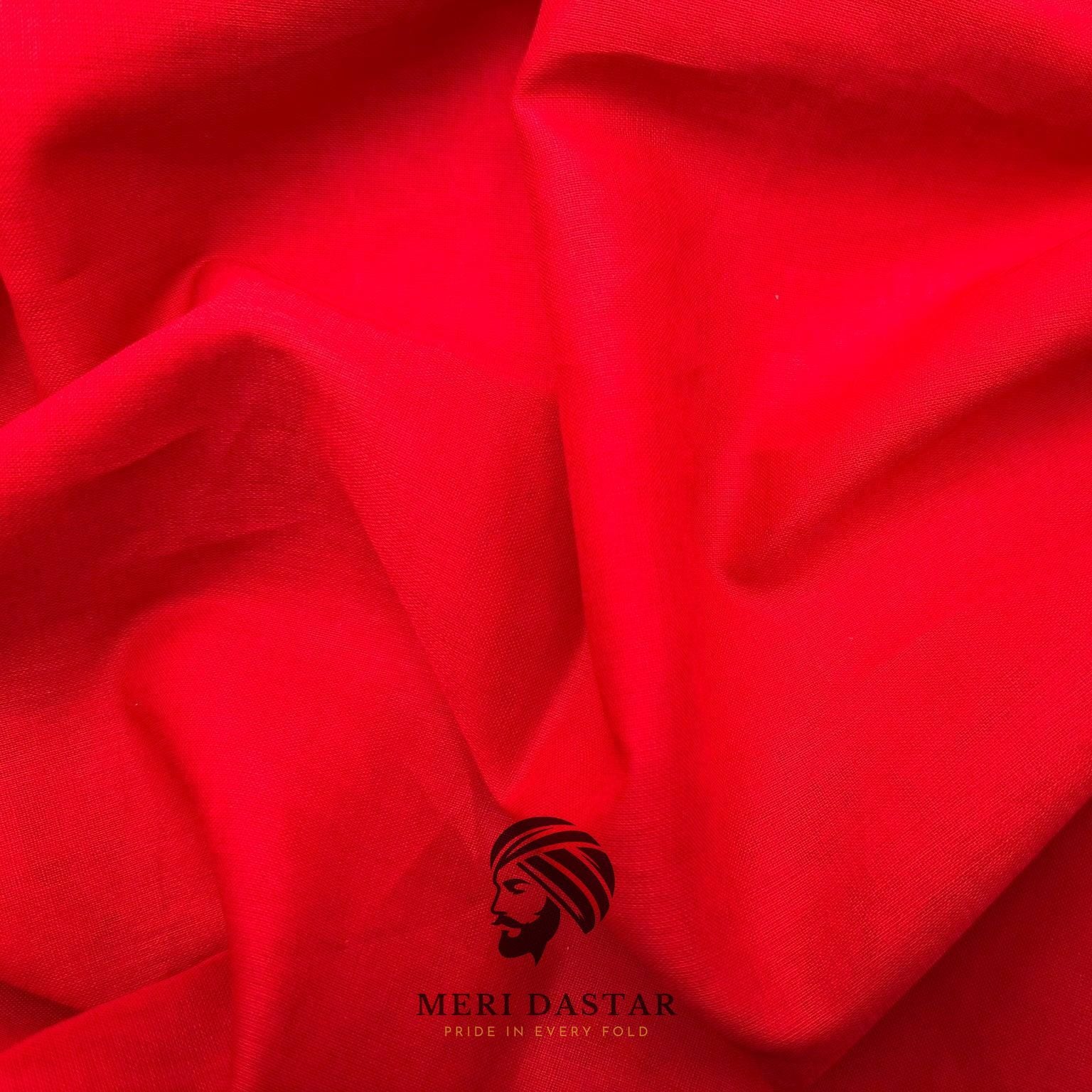 Ferrari Red Turban Premium Full Voile | Meri Dastar