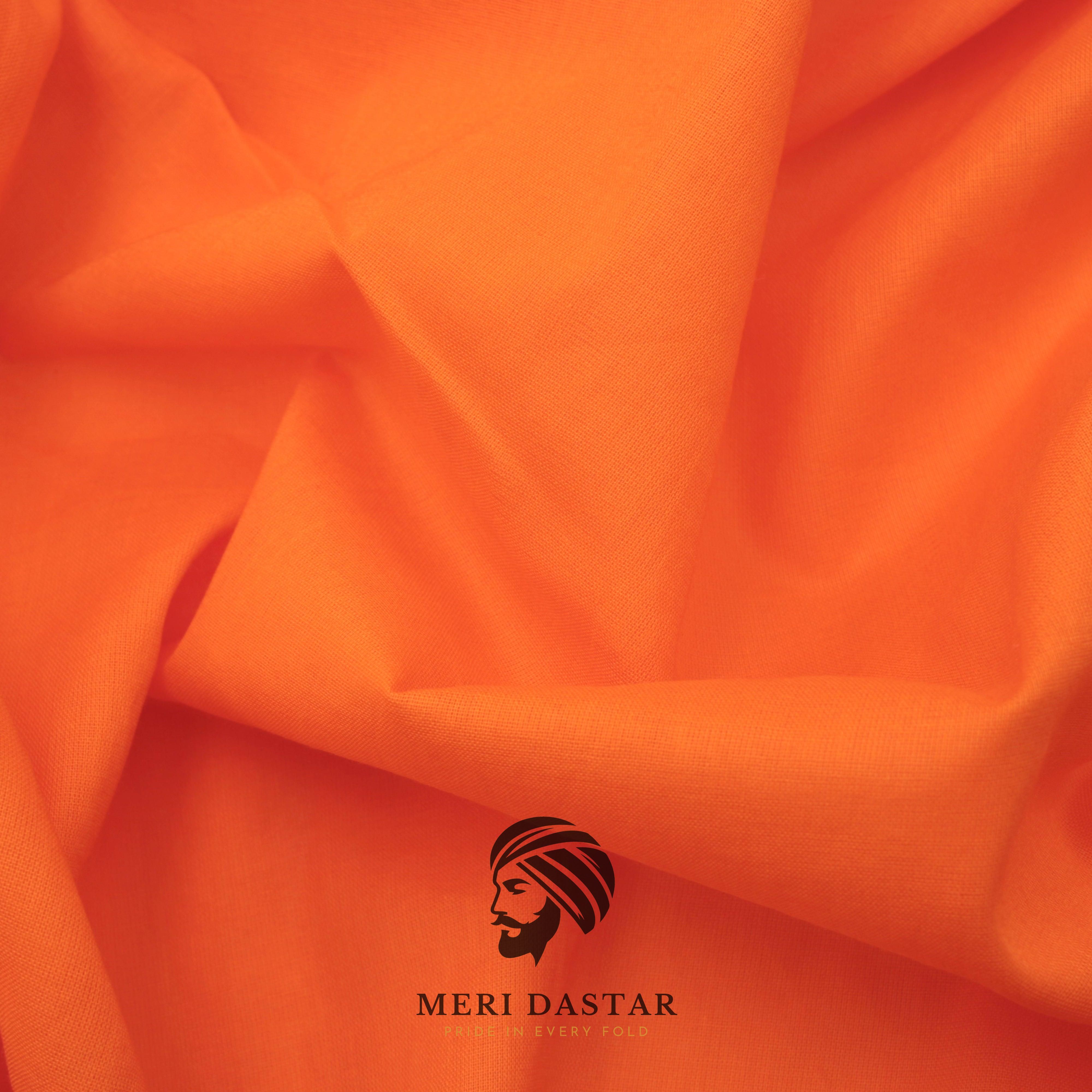 Kesari Orange Turban Premium Full Voile | Meri Dastar