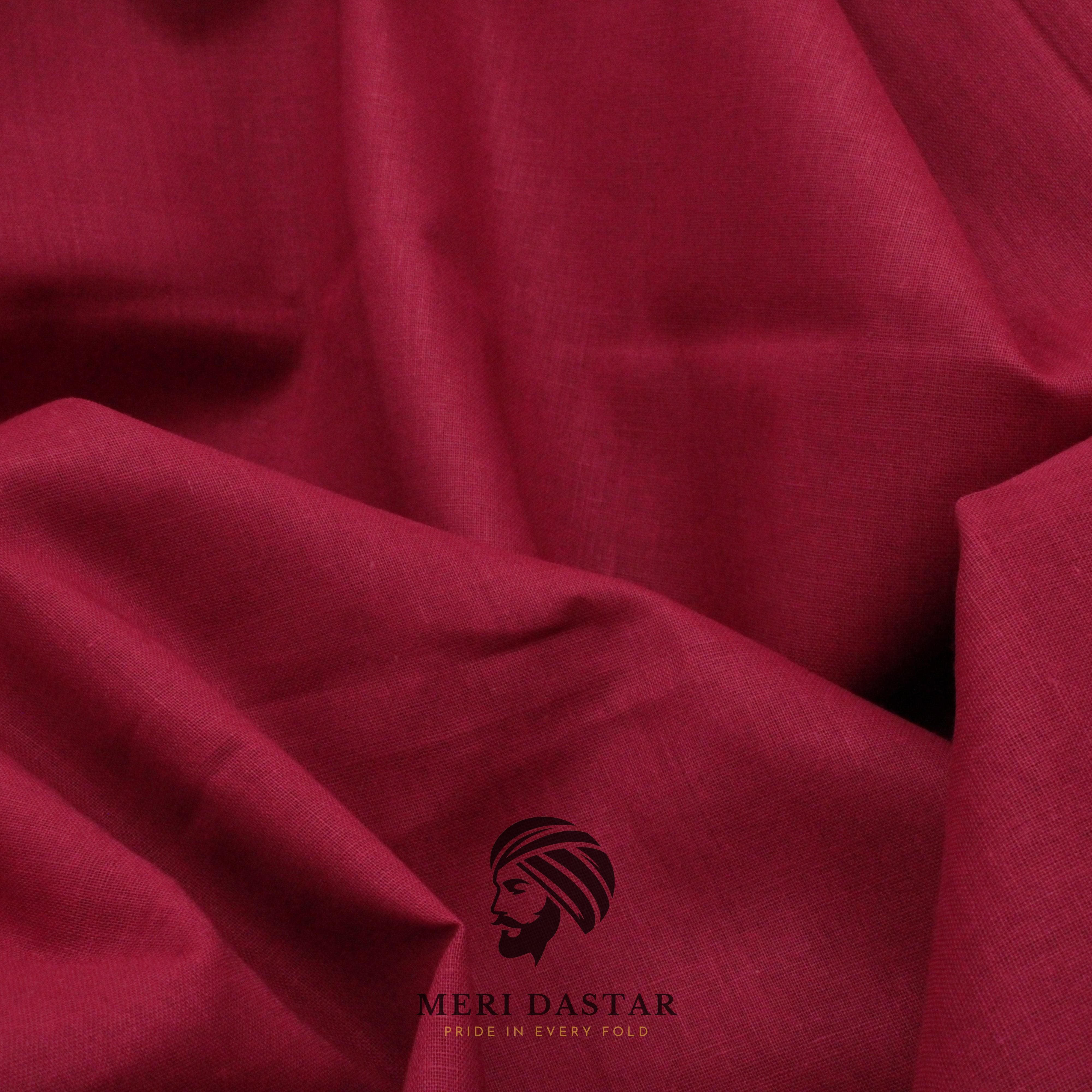 Maroon Red Rubia Turban | Meri Dastar